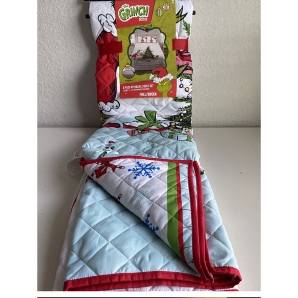 Dr. Seuss | Bedding | 3 Piece Dr Seuss The Grinch Quilt Setfullqueen ...